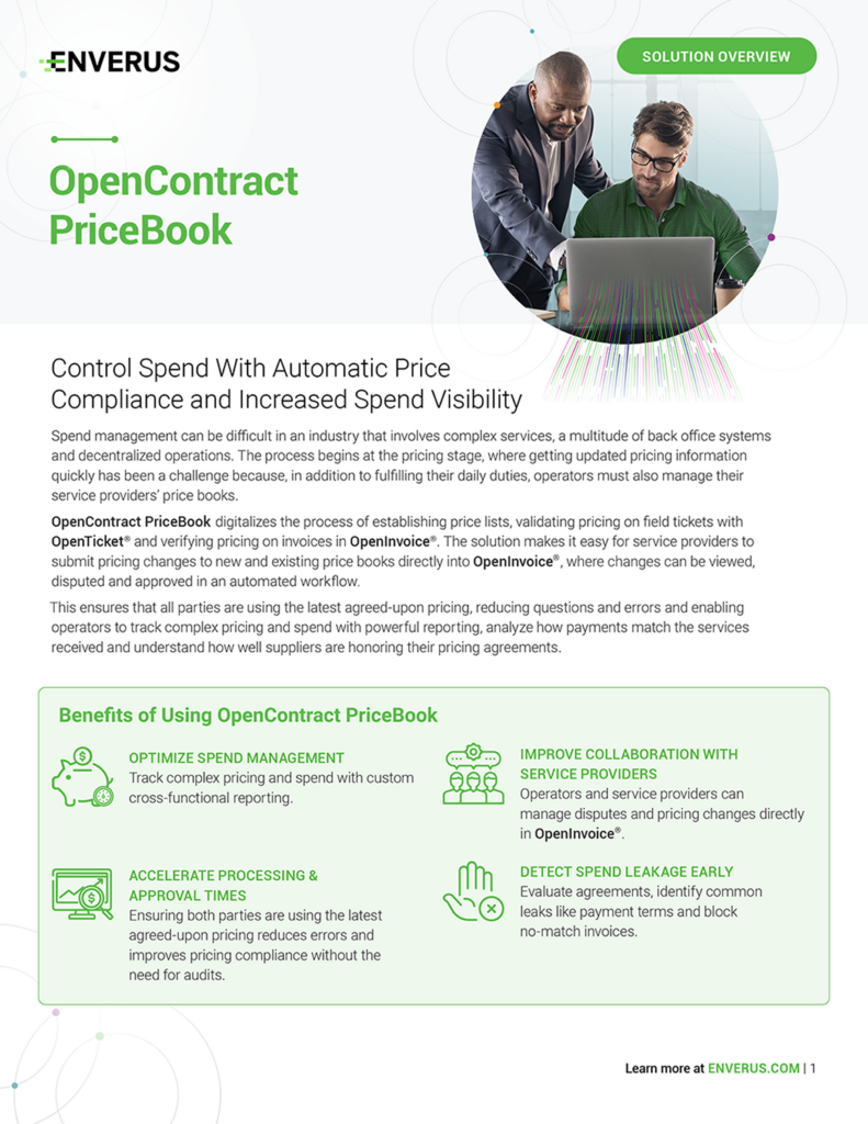 OpenContract PriceBook | Enverus